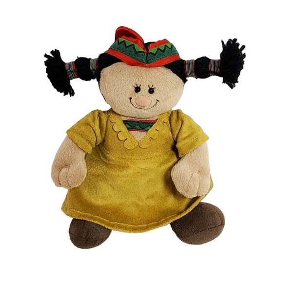 Toys | Rare Htf Native American Indian Girl Plush Stuffed Doll Toy 6 ...